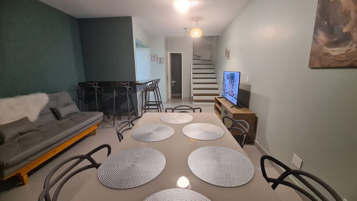 Lindo Ap Duplex 3 Dorm Com Ar E Piscina Na Enseada - Guarujá