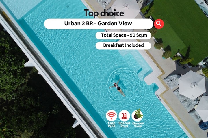 Chalong -Urban 2-br Condo  - Stunning Garden Views - Phuket