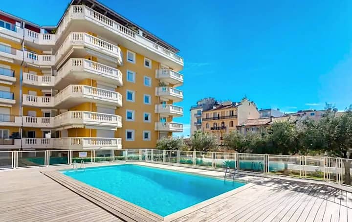 *New* Beau 2 Pièces Vue Mer Avec Piscine & Parking - Nice