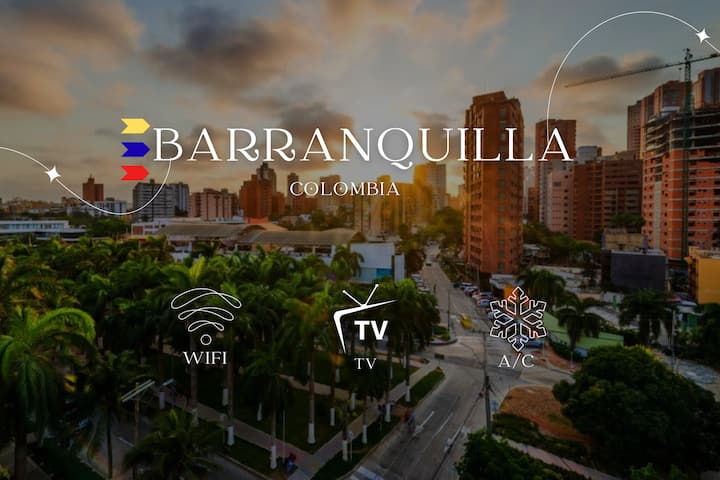New! Apt+wifi+laundry+tv+kitchen+ac@barranquilla - Barranquilla