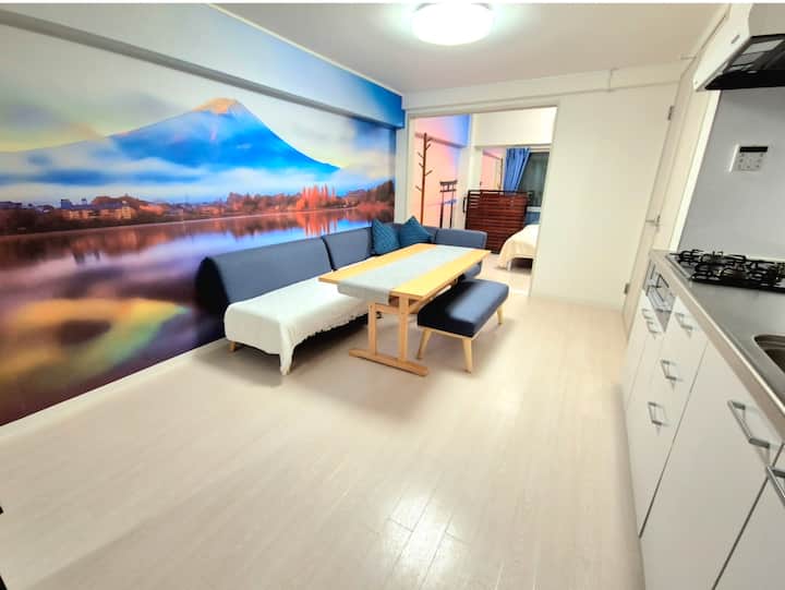 1-204　渋谷から1駅｜寝室2つ｜ベッド５台｜52㎡｜駅徒歩4分 - Shibuya