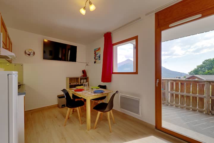 Studio + Coin Montagne 2/4 Pers -Proche Pistes-vue - Orcières