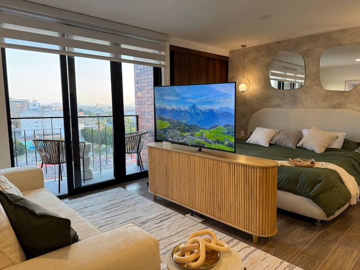 Loft Con Gran Vista, Cama King Y A/c En Gdl Centro - Guadalajara