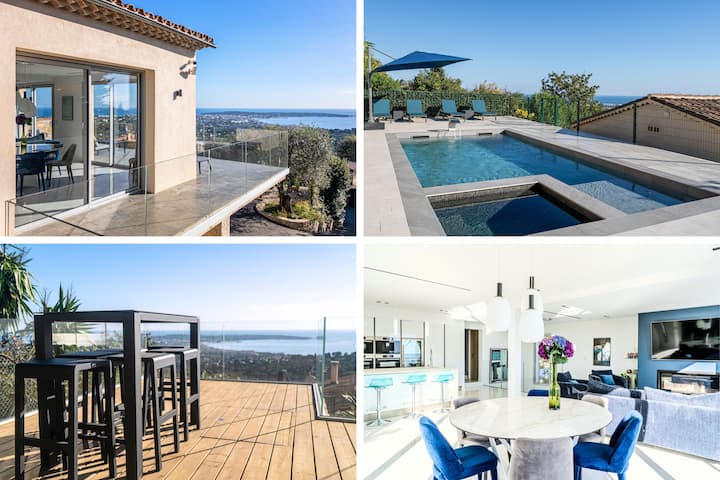Villa De Luxe Avec Vue Mer Super Cannes- Vallauris - Antibes