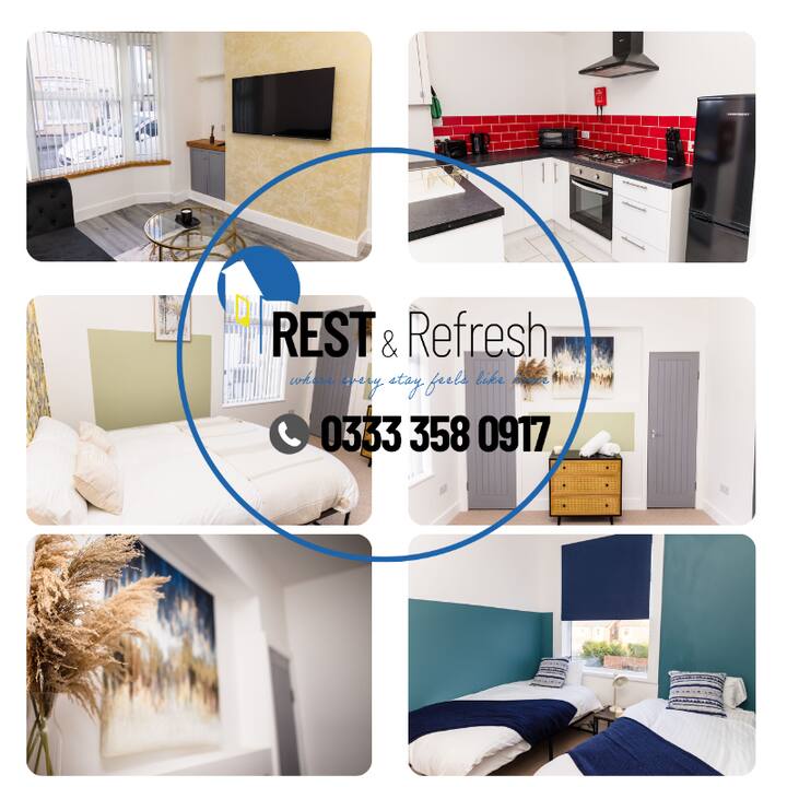 #3 Bed Sleeps 6,wifi,parking,discounts,smarttv# - Leicester