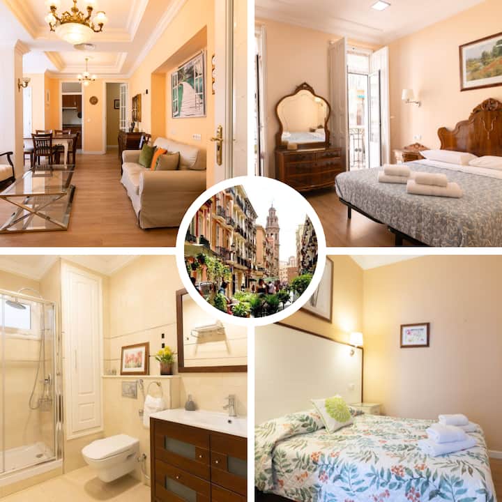Spaciousflat|3br 6p|cityheart|fastwi-fi| Parking - Valencia