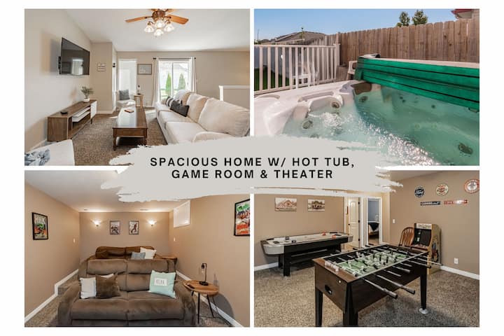Spacious Retreat: Hot Tub, Game Room & Theater! - Idaho Falls, ID