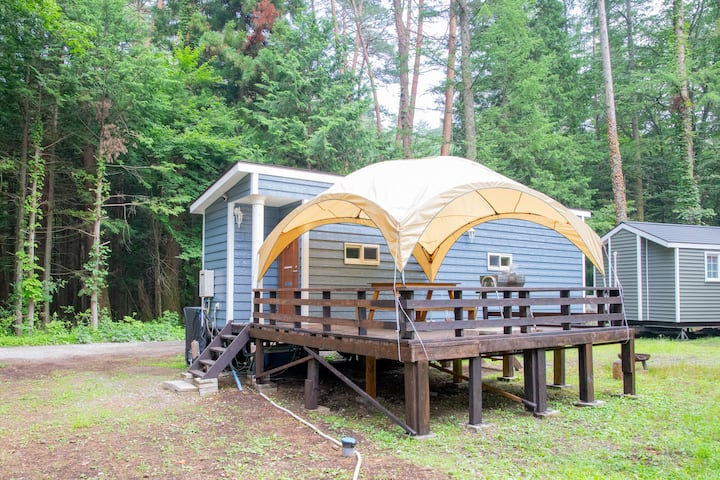 Cozy Forest Cabin Mt Fuji Bath Incl 4 Guests - Lake Kawaguchi