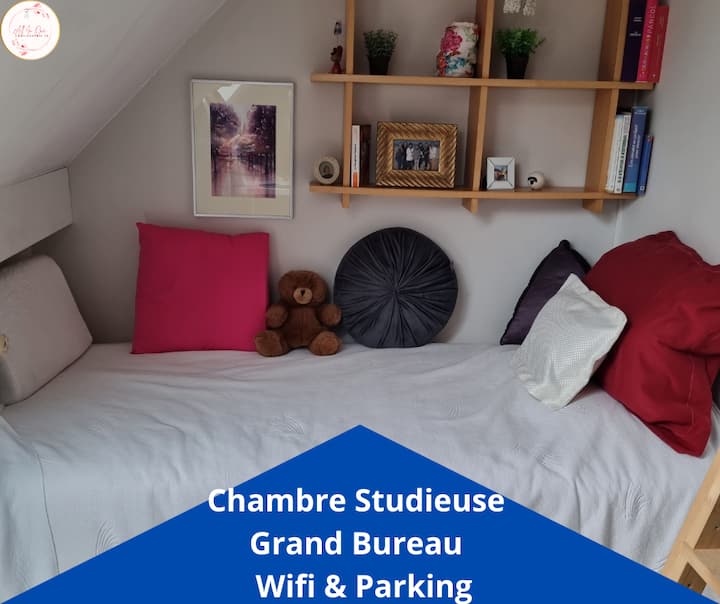 Chambre Studieuse & Bureau Et Wifi - Saint-Rémy-lès-Chevreuse