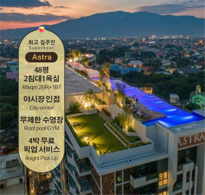 Near Night Market 48sqm 2br+1bt /150m Rooftop Pool - Chiang Mai