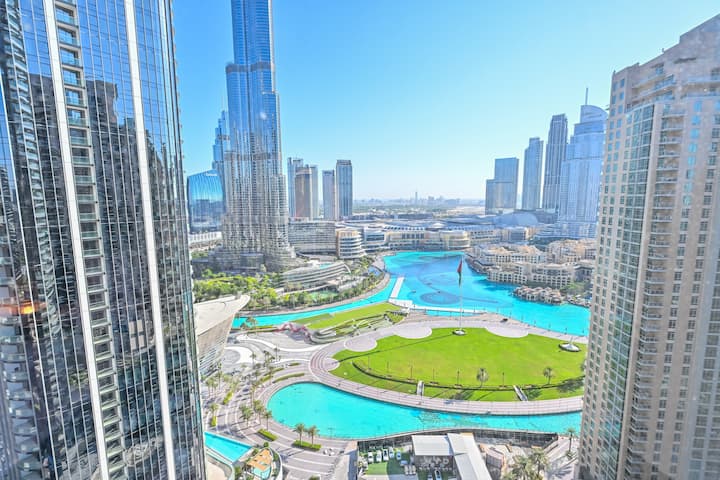 Walk To Mall.burj &Fountain Full View.luxury 2br+8 - Dubaj
