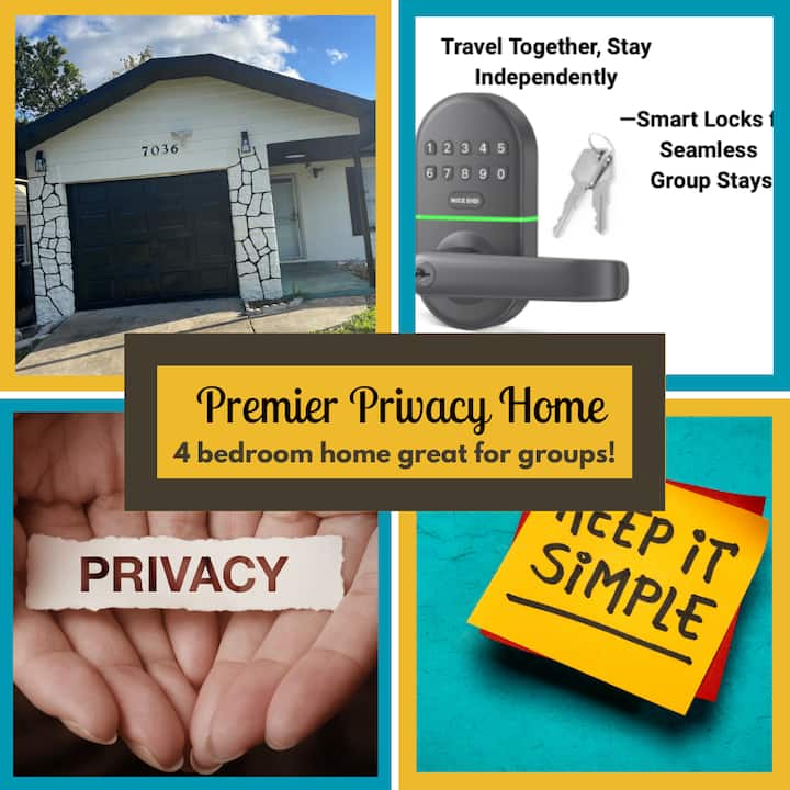 Cozy Haven W/ Premier Privacy (4bedrm) - Orlando