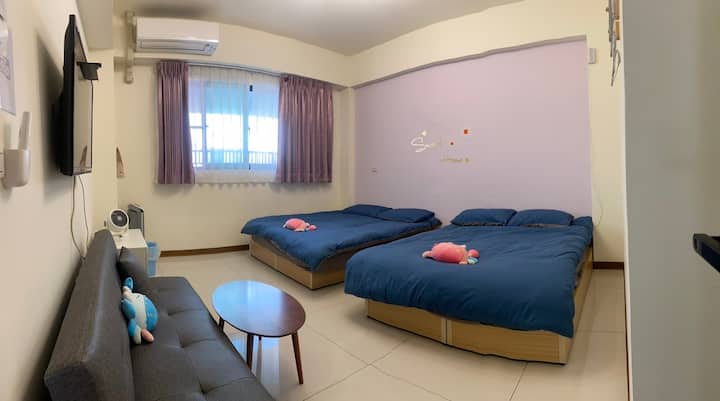 鴻源雅居201房(舒適休閒四人房，附洗衣機/3間共用衛浴) - 安定區