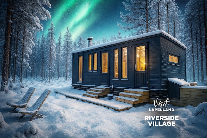 Riverside Village 8|sauna|fireplace|wifi|aurora - Muonio