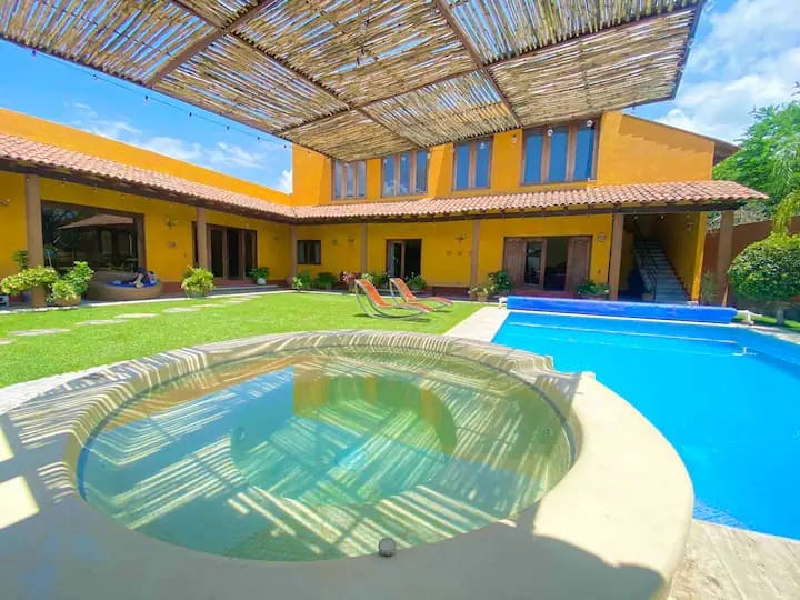 Luxhomes,casa C/alberca-jacuzzi, Riachuelo, Billar - Malinalco