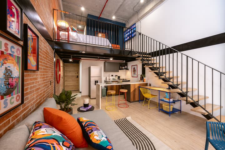Stunning Designed Loft With A/c-fast Internet Safe - Medellín