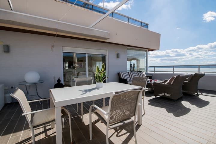 ÁTico Frente Al Mar Con Gran Terraza Y Piscina - Sueca