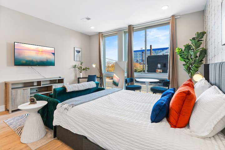 Charming Studio W/breathtaking Pier & Bridge Views - Oxford Circle - Philadelphia