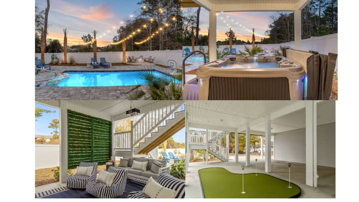 Private Pool-h Tub-.6m To Beach-putting Grn-movie - South Carolina