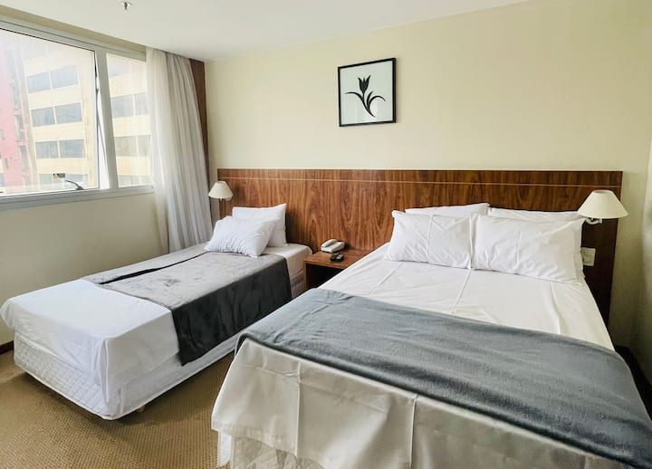 Flat Hotel Go Inn Taguatinga - Casal + Cama Extra - Taguatinga