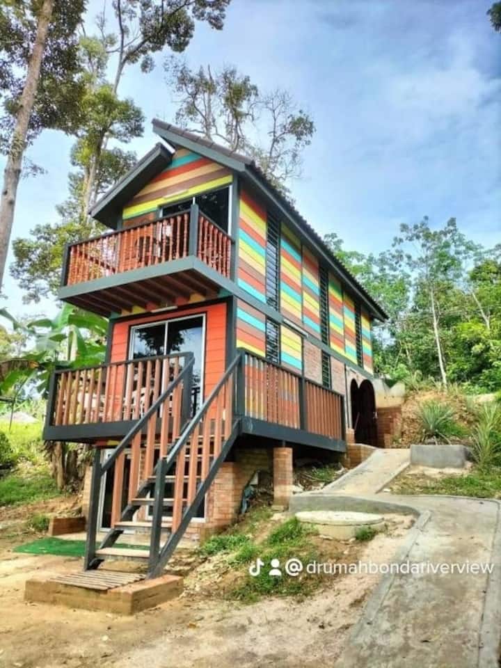 Chalet Cobek Lower Unit- D'rumah Bonda River View - Kuala Kangsar