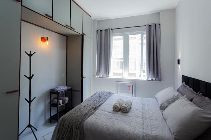 Copa Casal | 2 Min Da Praia, Wi-fi 500mb, Moderno - Ipanema