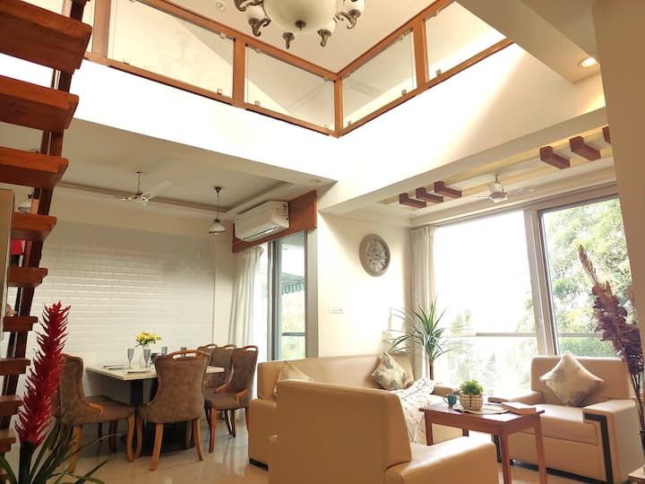 Kp Penthouse 2.5bhk Wt Pvt Terrace & Shared Pool - Goa