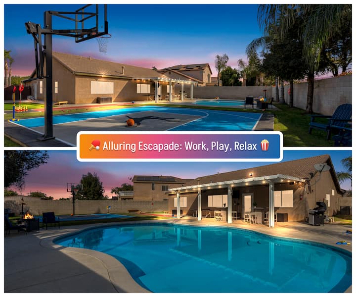 Elegant Stay: Pool, Games, Near Airport & Shops - Bakersfield, CA