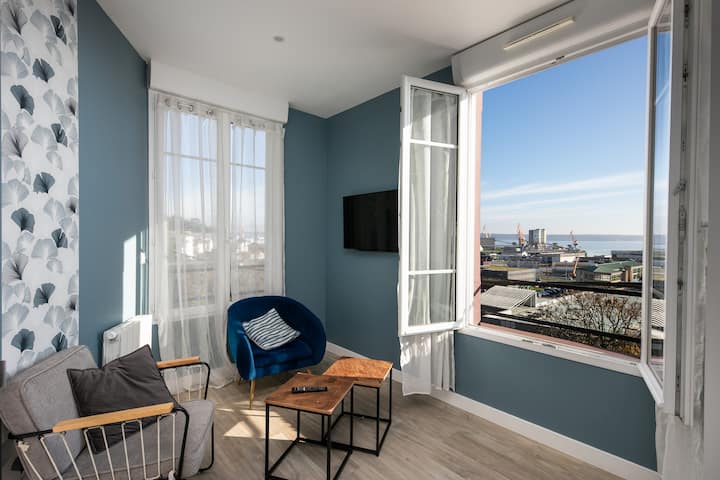 Grand Studio Vue Port Naval "Le Dellec" - Gare de Brest