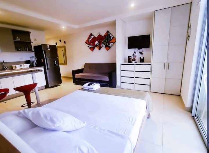 Apartaestudio Vista Al Mar, Piscina, Sauna,jacuzzi - Santa Marta