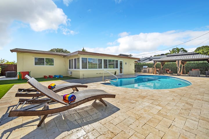 6 Mins To The Beach, Games, Heated Pool, Bbq, Tv. - Pompano Beach, FL