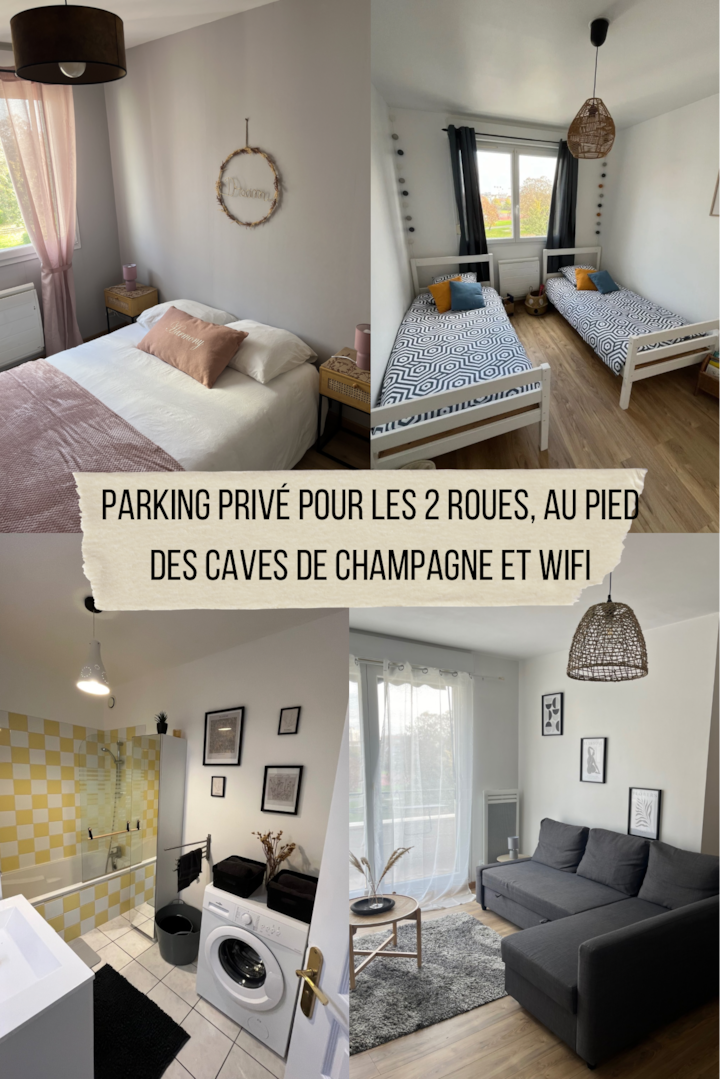 Maola, Cosy, Calme Avec Parking 2 Roues Et Balcon - Reims