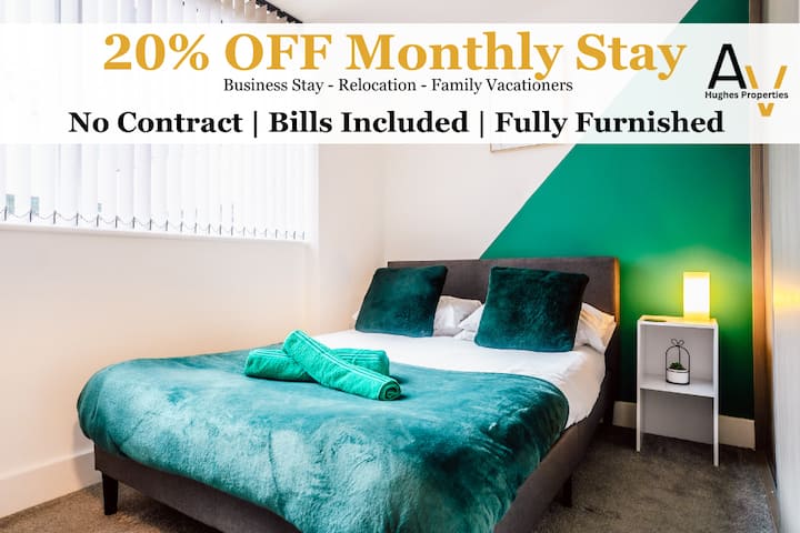 Central Mk 2-bed: Business & Relocation Discounts! - Milton Keynes