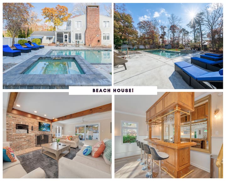7 Bedroom | Pool | Bar | Beach - New Jersey