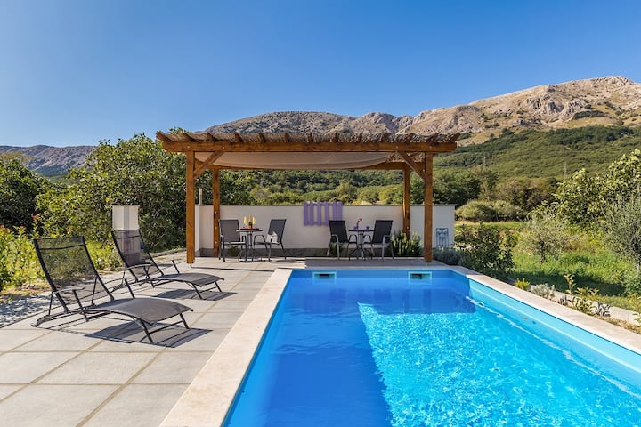 Apartment, Nature, Common Pool,terrace With Shadow - Baška