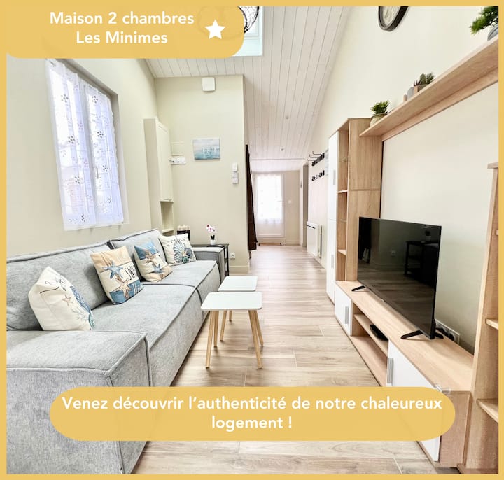 Charmante Maison Climatisée Terrasse Parking Privé - La Rochelle