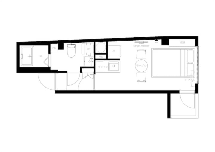 駅から徒歩11分/2024年築/コンビニ徒歩5分/家具・家電付き/jeunesse B02 - Tokyo