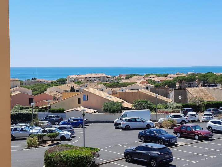 Appt. 5 Pers Vue Mer, Piscine, Parking Tennis C164 - Saint-Pierre-la-Mer