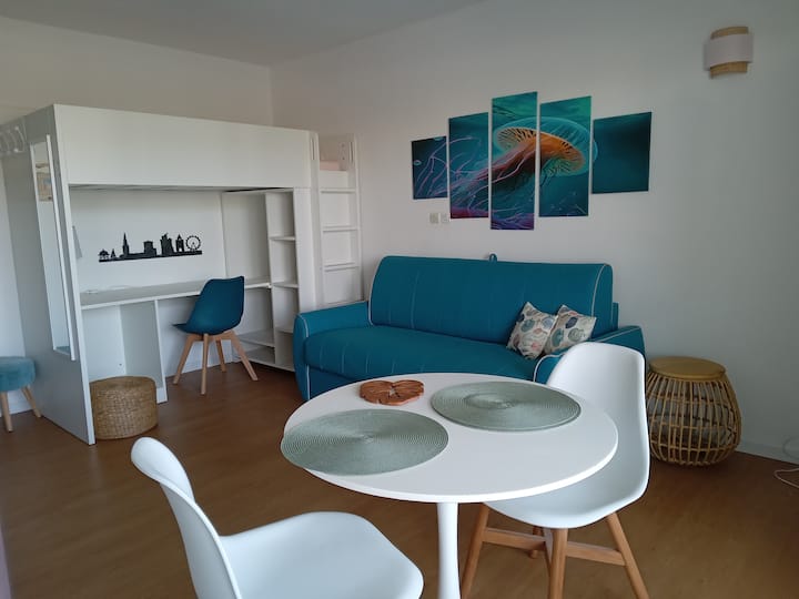 La Méduse, Studio Terrasse Vue Lac, Minimes - La Rochelle