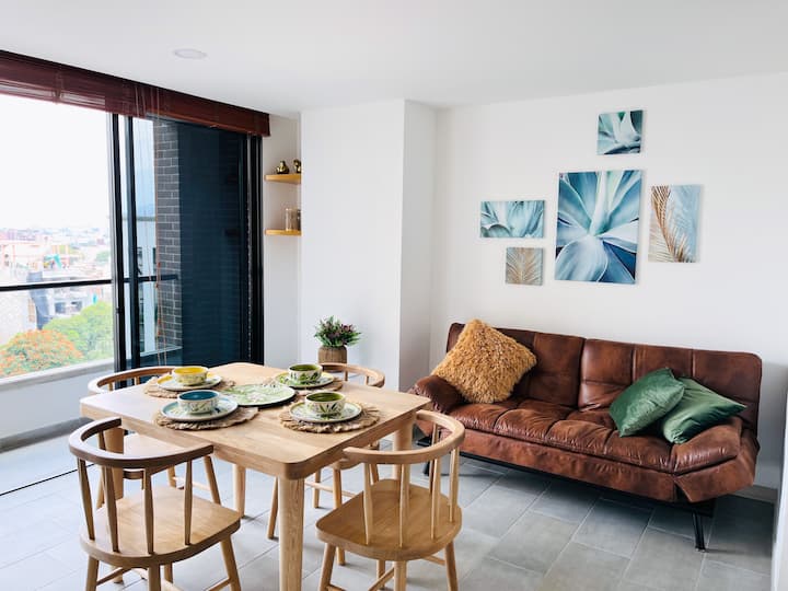 Beautiful Apt In Manila Poblado 2br/ac+gym - Medellín, Colombia