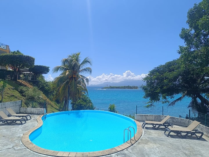 Charmant Studio Vue Mer Piscine Partagée Aquaverde - Guadeloupe