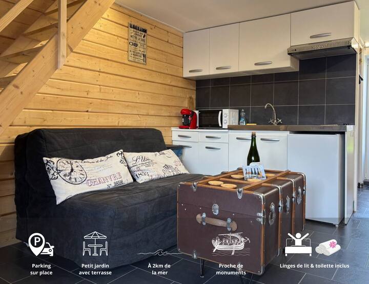 Apt Cosy Avec Terrasse Parking Près Omaha Beach - Bayeux