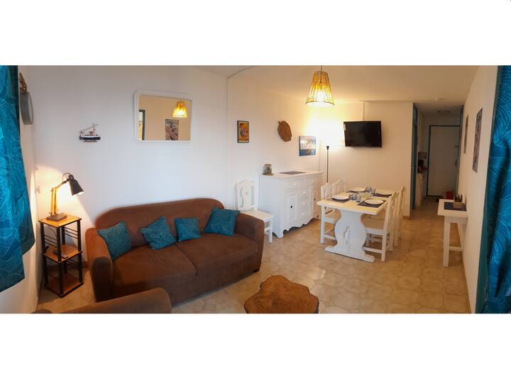 Appt. 4 Pers Vue Mer, Piscine, Parking Tennis N366 - Saint-Pierre-la-Mer