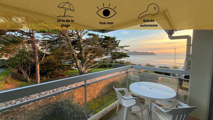 T1 Bis Bord De Plage, Balcon Vue Mer, Cosy - Trébeurden