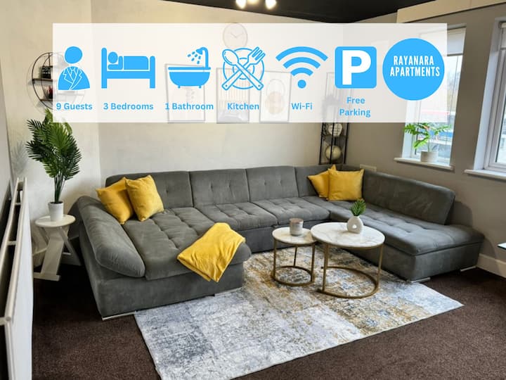 Sleeps 8/3 Bed + Parking Nec/jlr/nia/airport - Birmingham Airport (BHX)