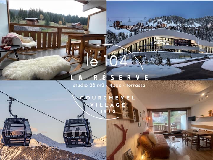 Le 104 Studio Sud Courchevel 4 Pax, Ski Au Pieds - Courchevel