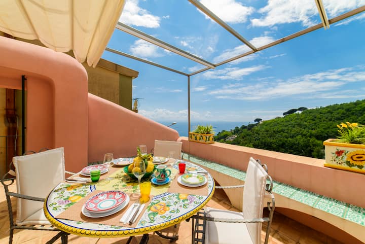 Casa Tranquilla Vista Mare In Costiera Amalfitana - Salerno