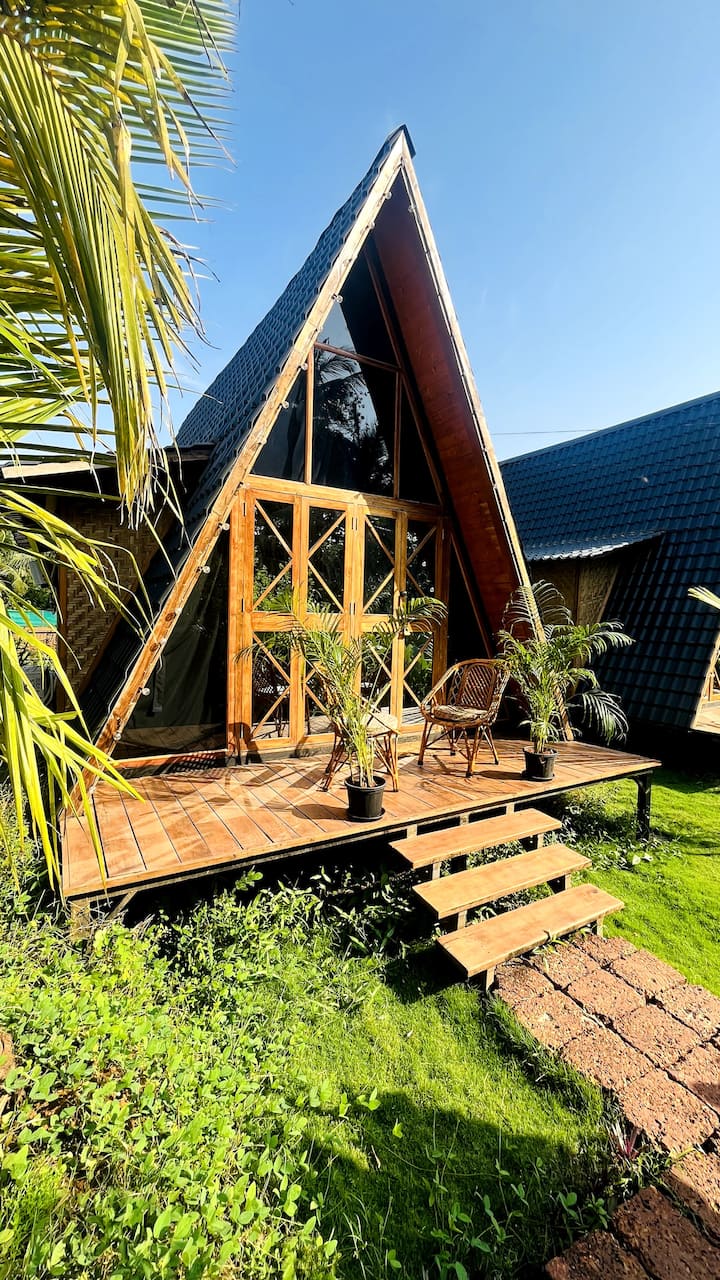 Aranya Luxury A-frame Villa|hammock|panoramic View - Goa