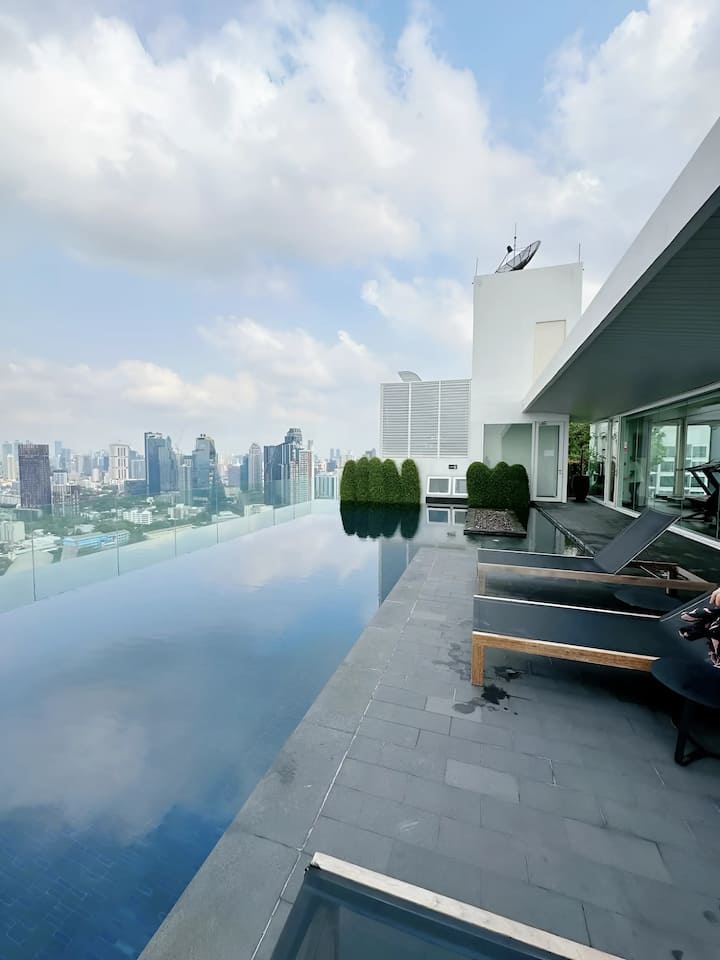 1br Apt. With Infinity Pool At Ekkamai Bts (3min) - Thaïlande