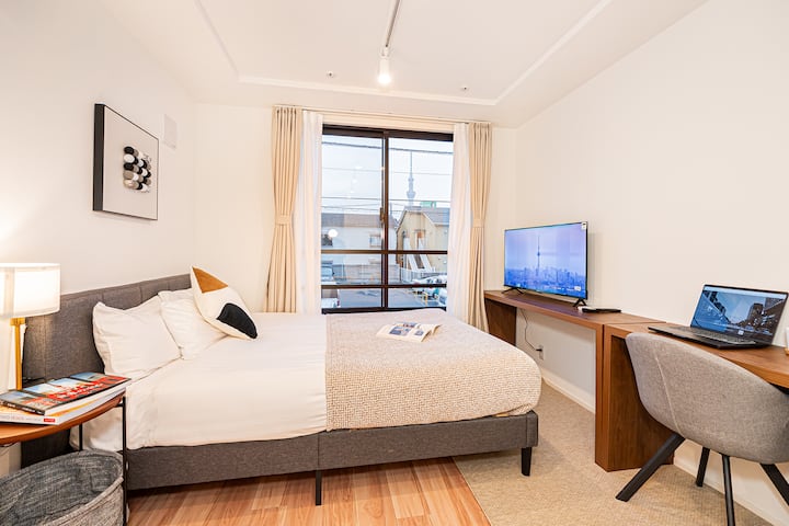 Sleek 1bd Apt W/ Tv In Kikukawa-shinjuku Line - Tokyo